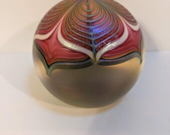 Vintage Signed Stuart Abelman Studio Art Glass GL33D 1993 Iridescent ...