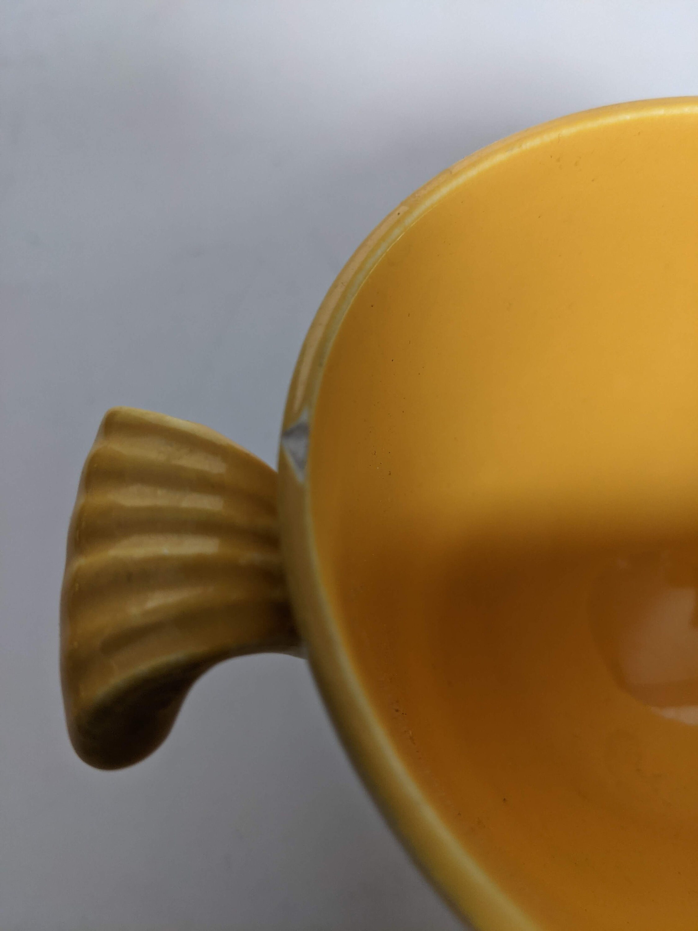 Yellow Fiesta Sugar Bowl and Ceral Bowl - Etsy