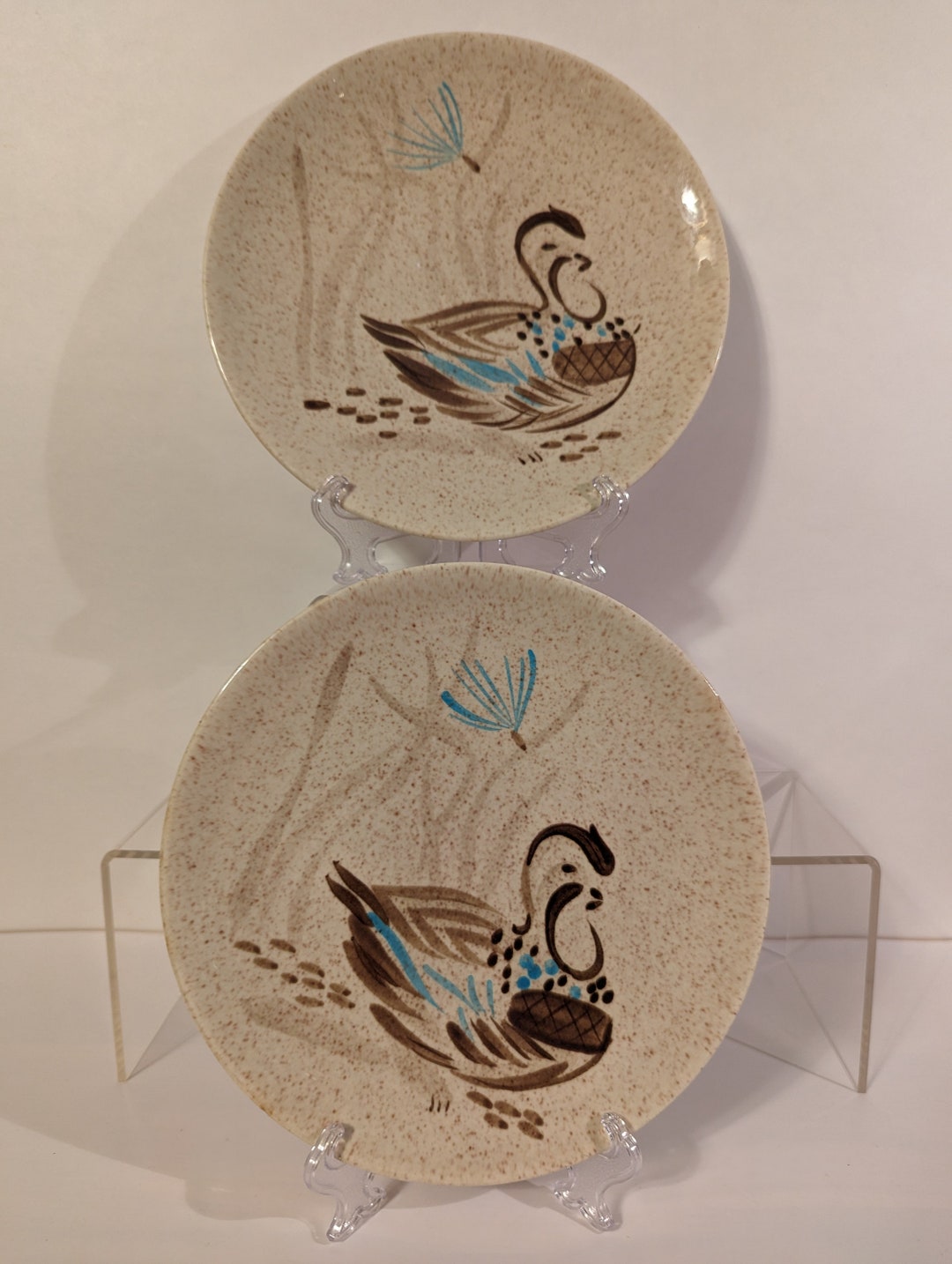 Vintage Red Wing Bob White Quail Design Salad Plates - Etsy