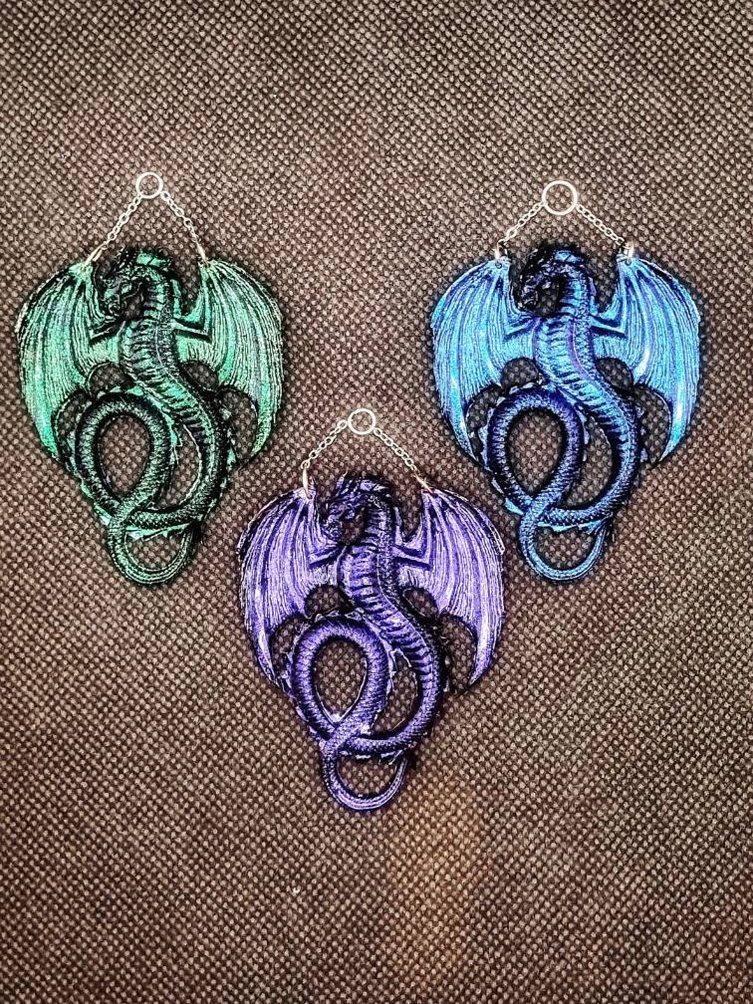 Small Dragon Pendant Dragon Wall Hangingdragon Charm - Etsy