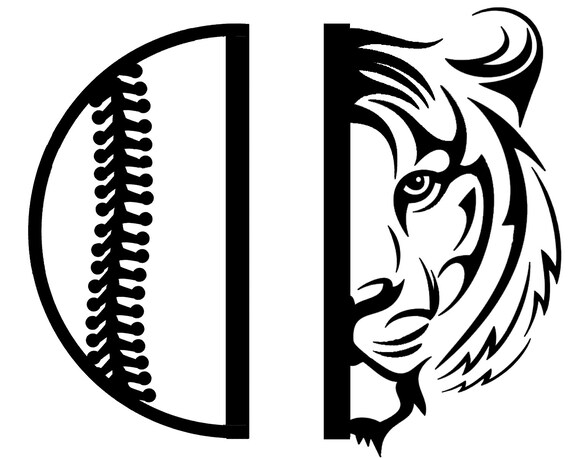 Tiger Baseball SVG - Etsy