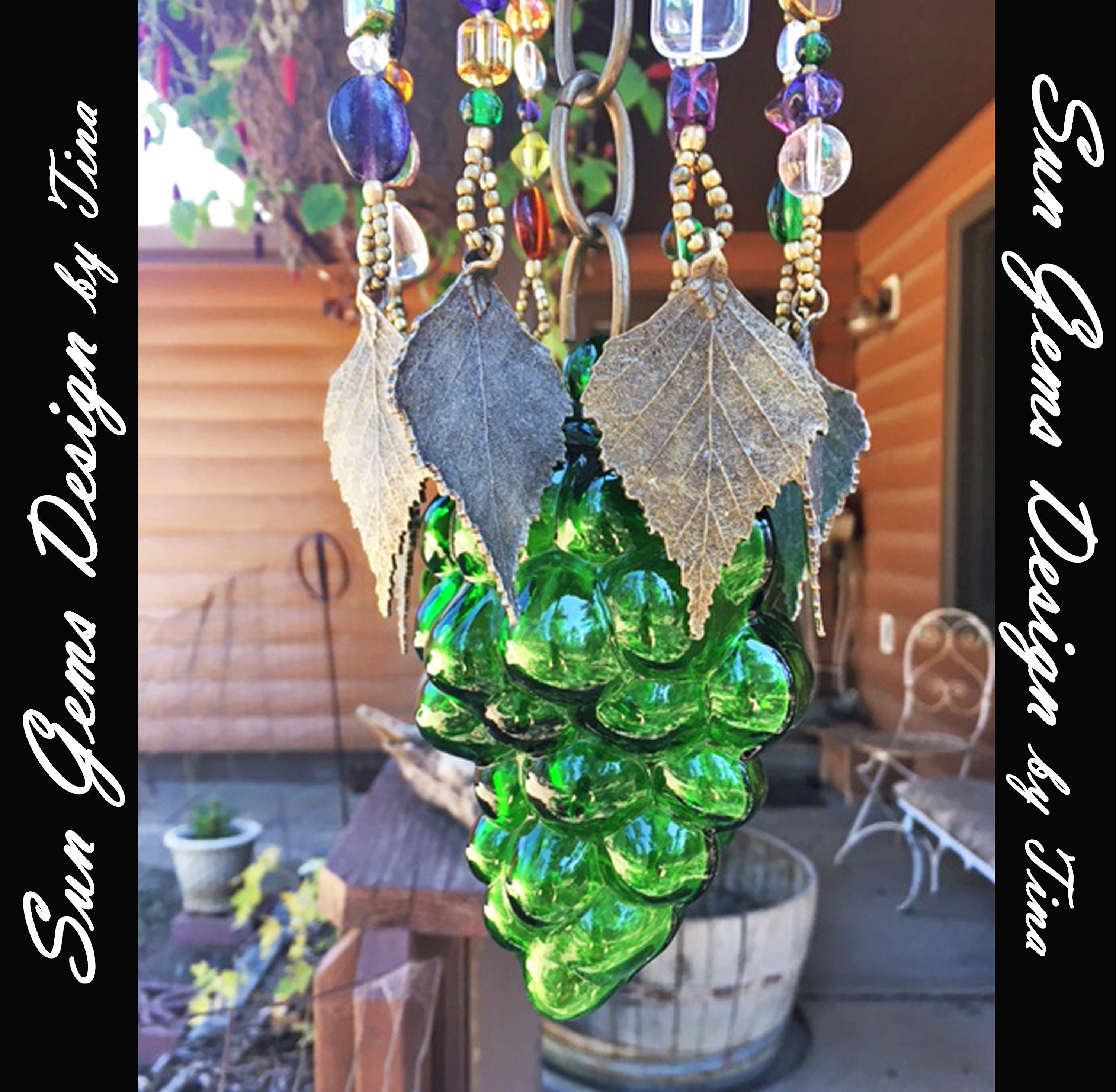 Sun Catcher Boho Grape Crystal Chandelier Wind Chime Mobile - Etsy