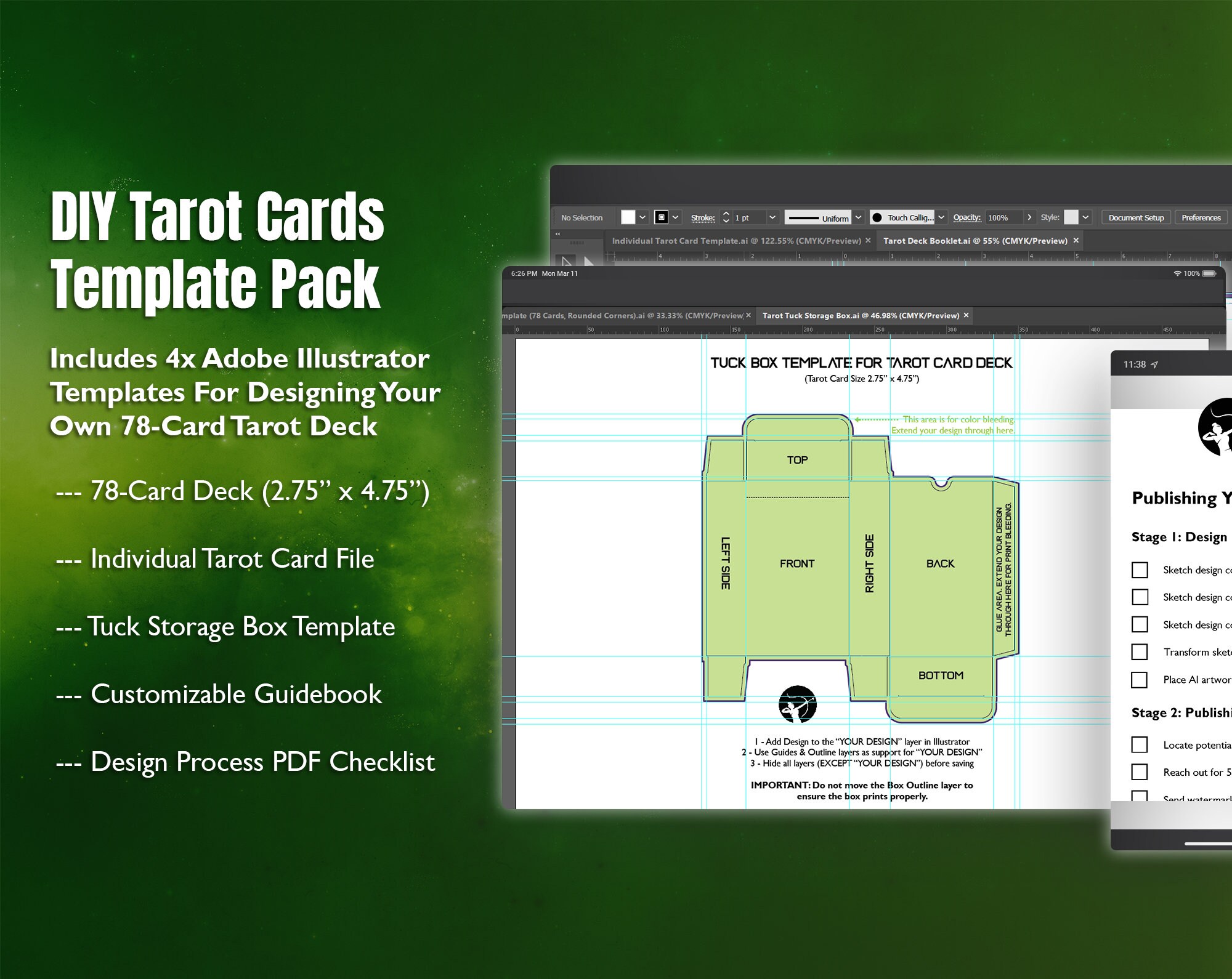Tarot Deck DIY Publisher (basic Template Pack) - Etsy