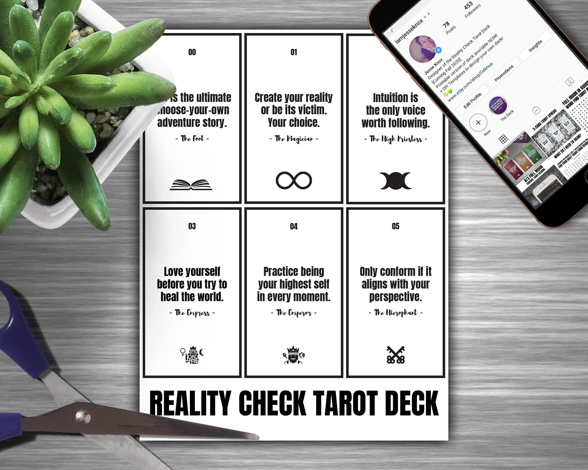 Reality Check Tarot Deck PRINTABLE - Etsy