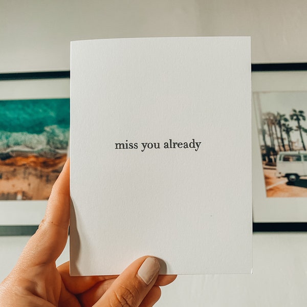 Miss You Cards - Etsy