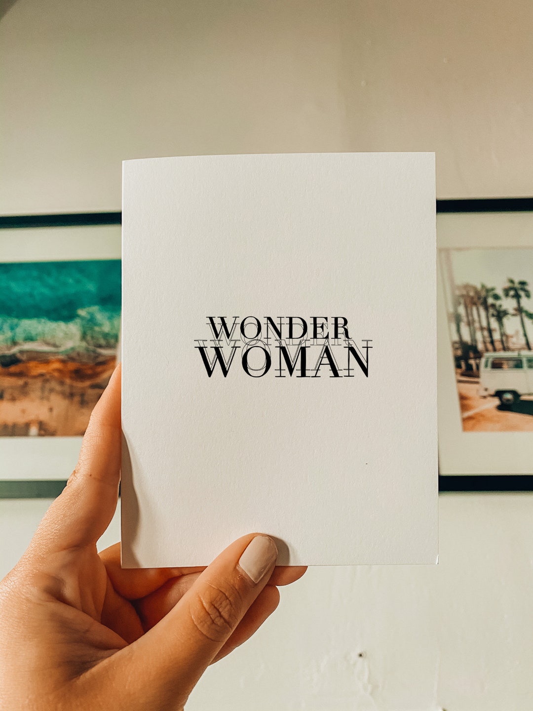 Wonder Woman Card - Etsy