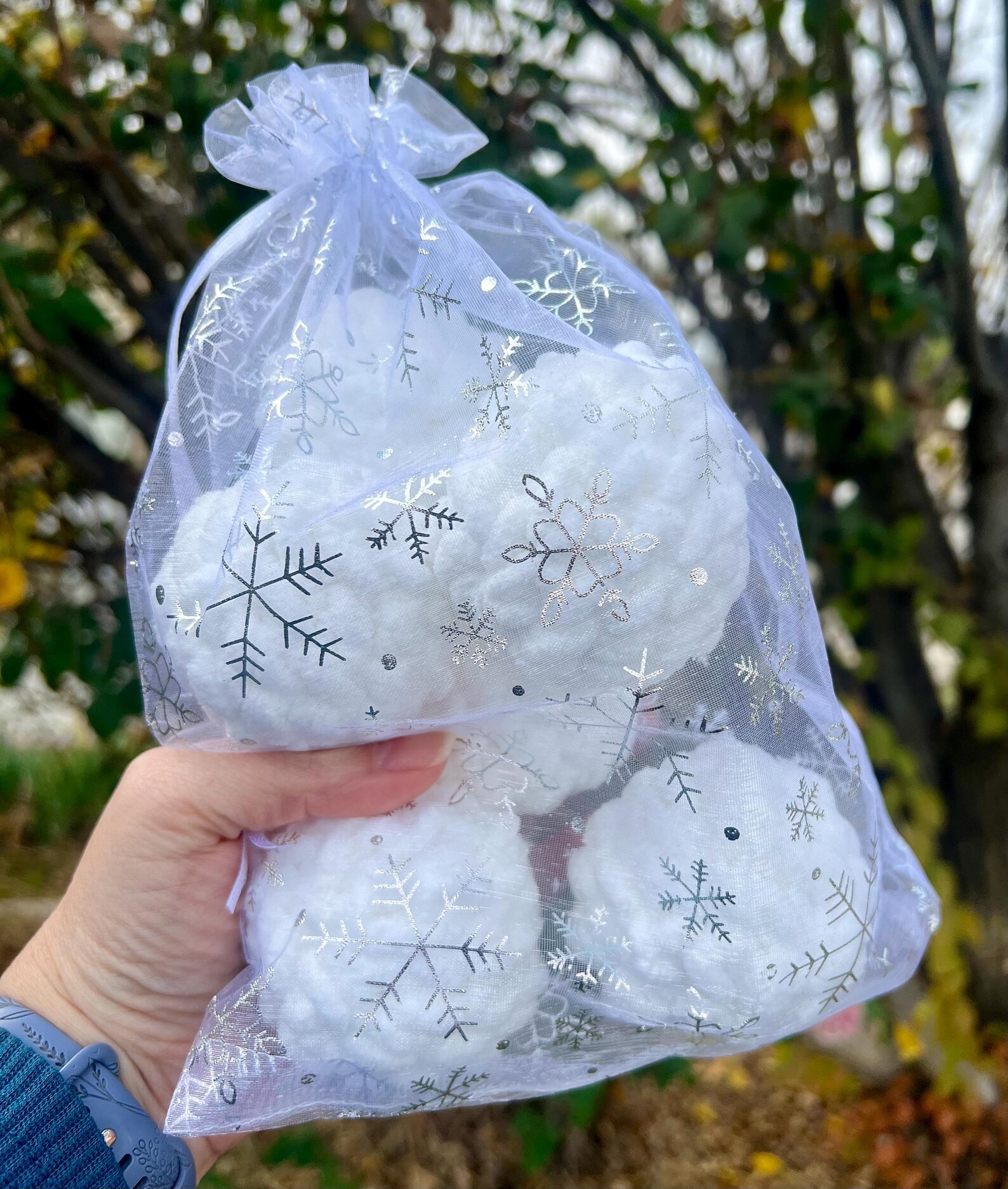 Crocheted Snowballs - White - 6 Count - Handmade - Amigurumi - Gift ...