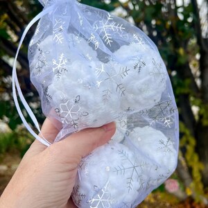 Crocheted Snowballs - White - 6 Count - Handmade - Amigurumi - Gift ...