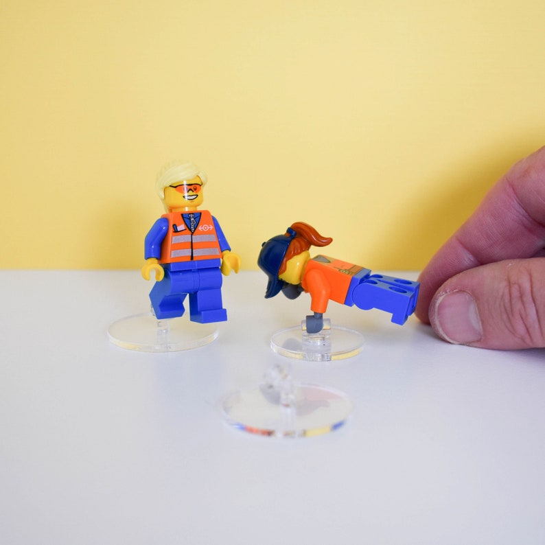 Clear Minifigure Acrylic Posing Stands for LEGO® Minifigures | Etsy