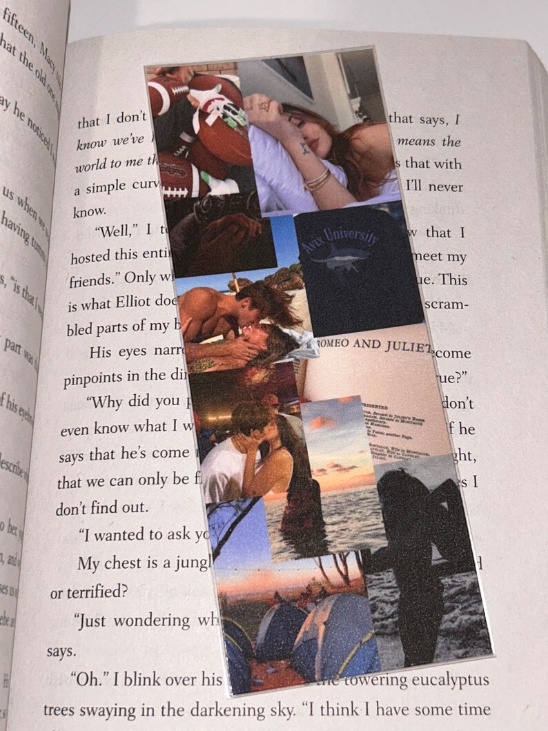 COLLAGE BOOKMARKS Romance Bookmarks Gifts for Her Laminated Bookmarks Handmade Book Lover ...