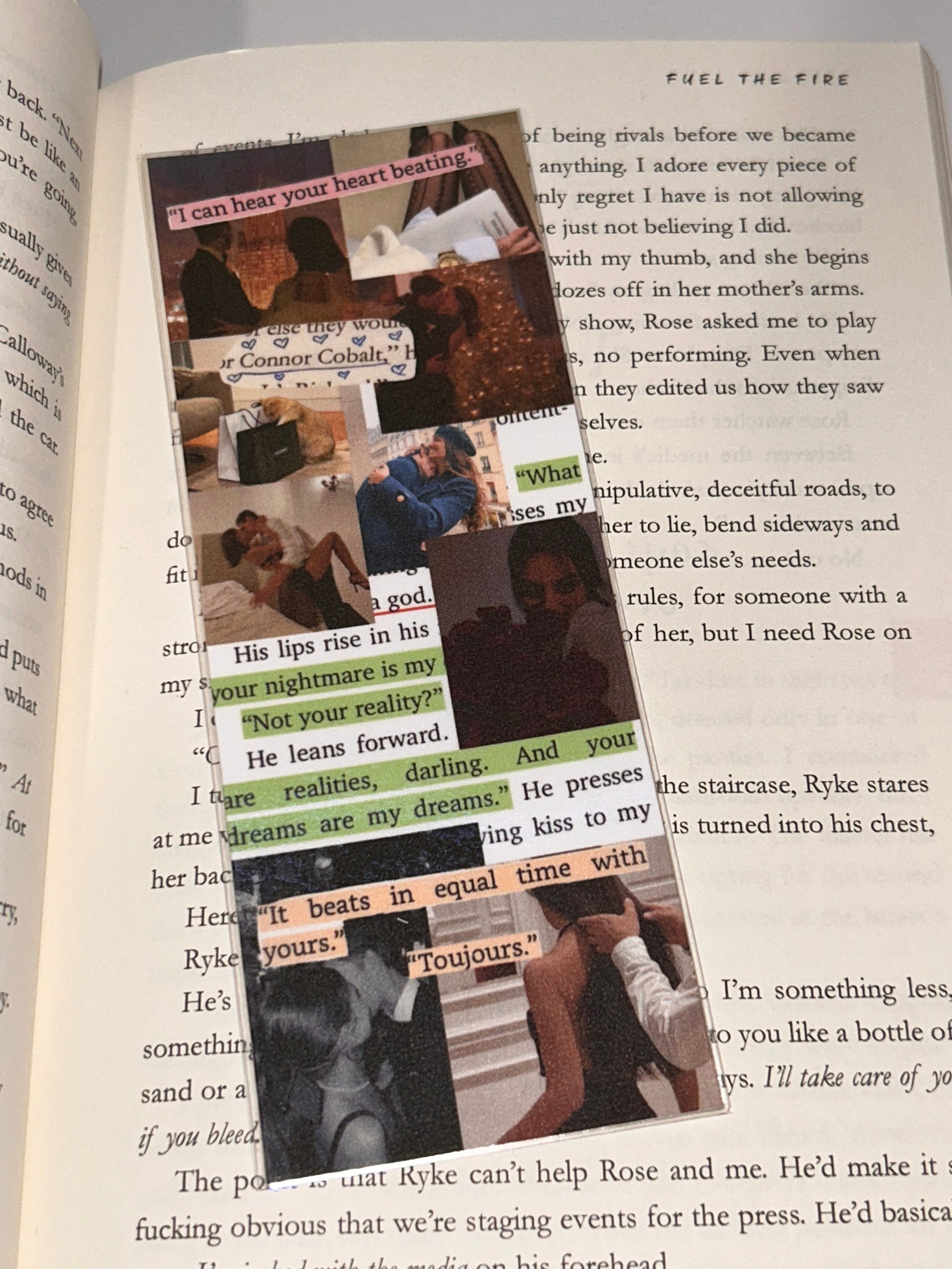 COLLAGE BOOKMARKS Romance Bookmarks Gifts for Her Laminated Bookmarks ...