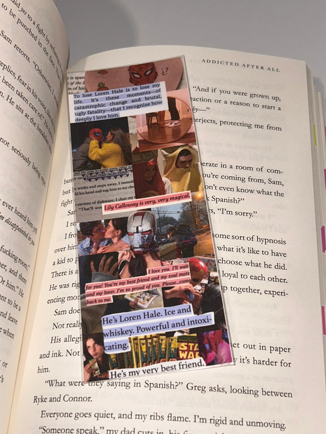 COLLAGE BOOKMARKS | Romance Bookmarks | Gifts for Her | Laminated ...