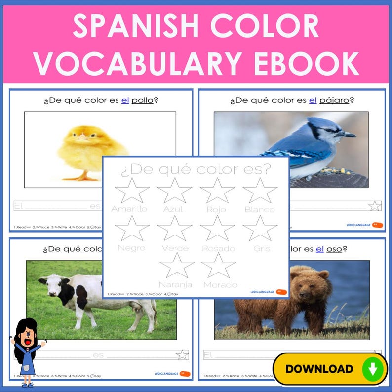 Spanish Vocabulary Practice Ebook - Etsy