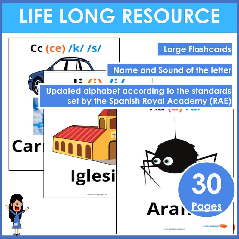 Spanish Alphabet- Name and Sound - Etsy