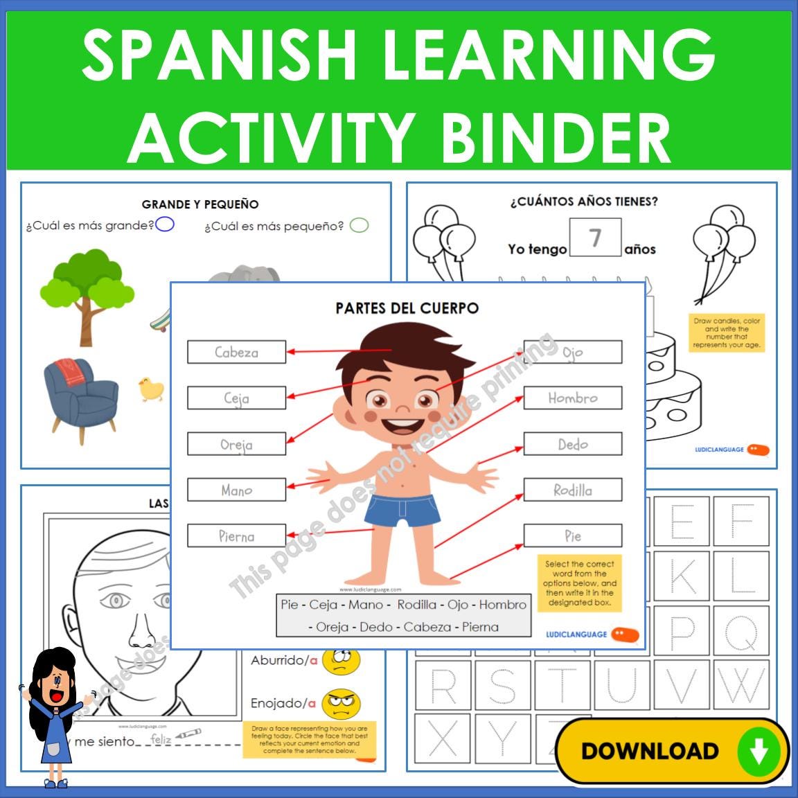 Spanish Learning Activity Binder - Etsy