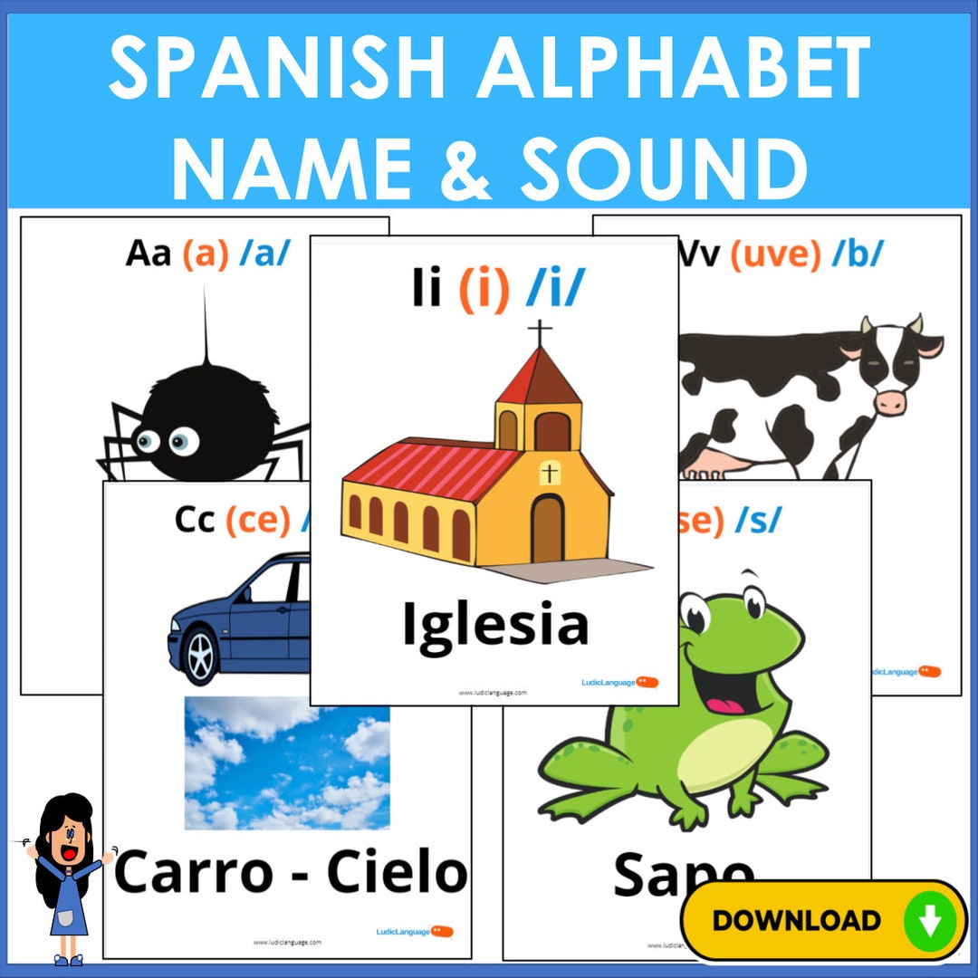 Spanish Alphabet- Name and Sound - Etsy