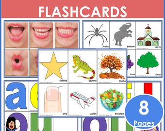 Vowels Worksheets in Spanish-free Flashcards-hojas De Las Vowels ...