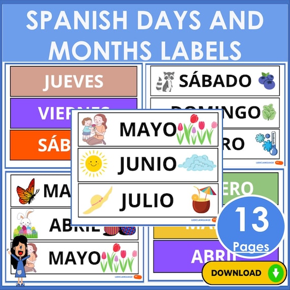 Etiquetas Imprimibles De Los Meses Del Año Plantillas De Calendarios