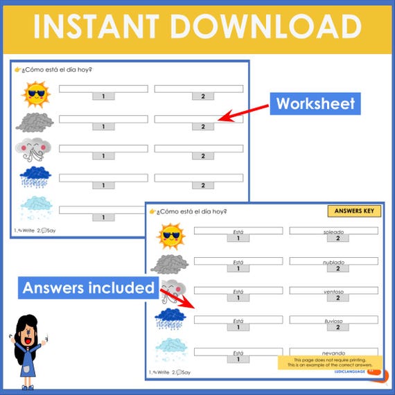 Spanish Weather Worksheet