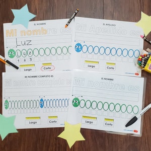 Name Worksheet in Spanish - Etsy