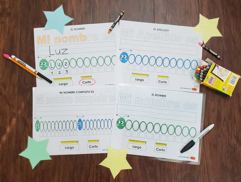 Name Worksheet in Spanish - Etsy