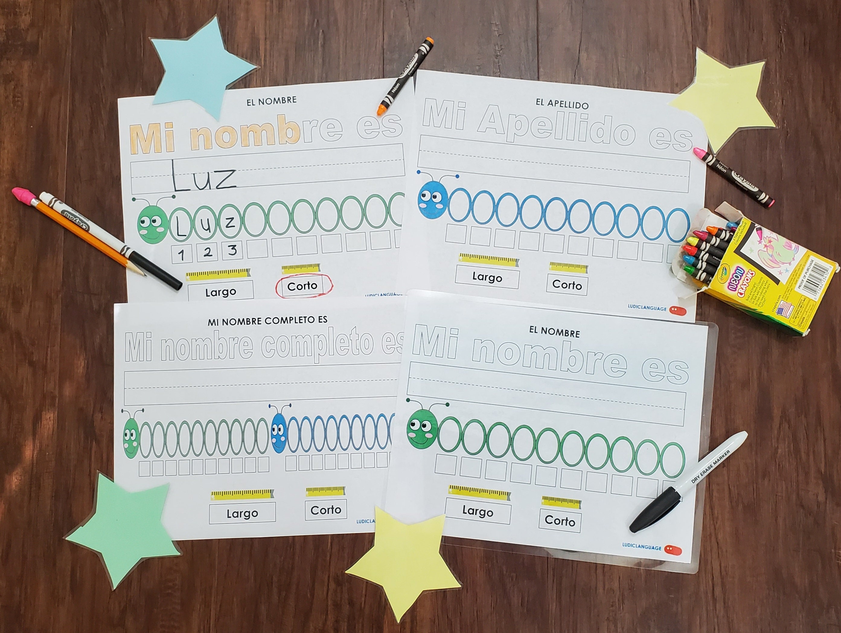 Name Worksheet in Spanish - Etsy