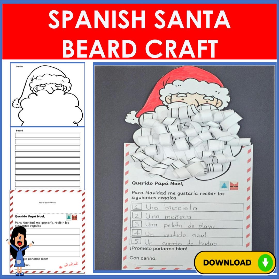 Spanish Santa's Beard Craft - Etsy