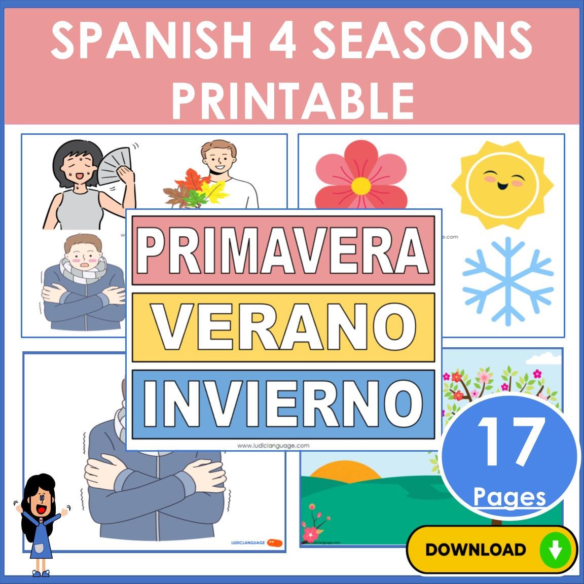 Spanish 4 Seasons Printable - Etsy