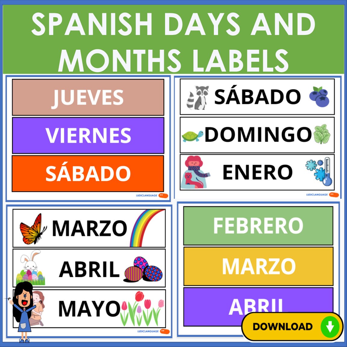 Months And Days Of The Week In Spanish