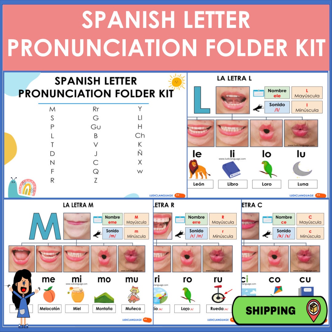 Spanish Letter Pronunciation Folder Kit - Etsy