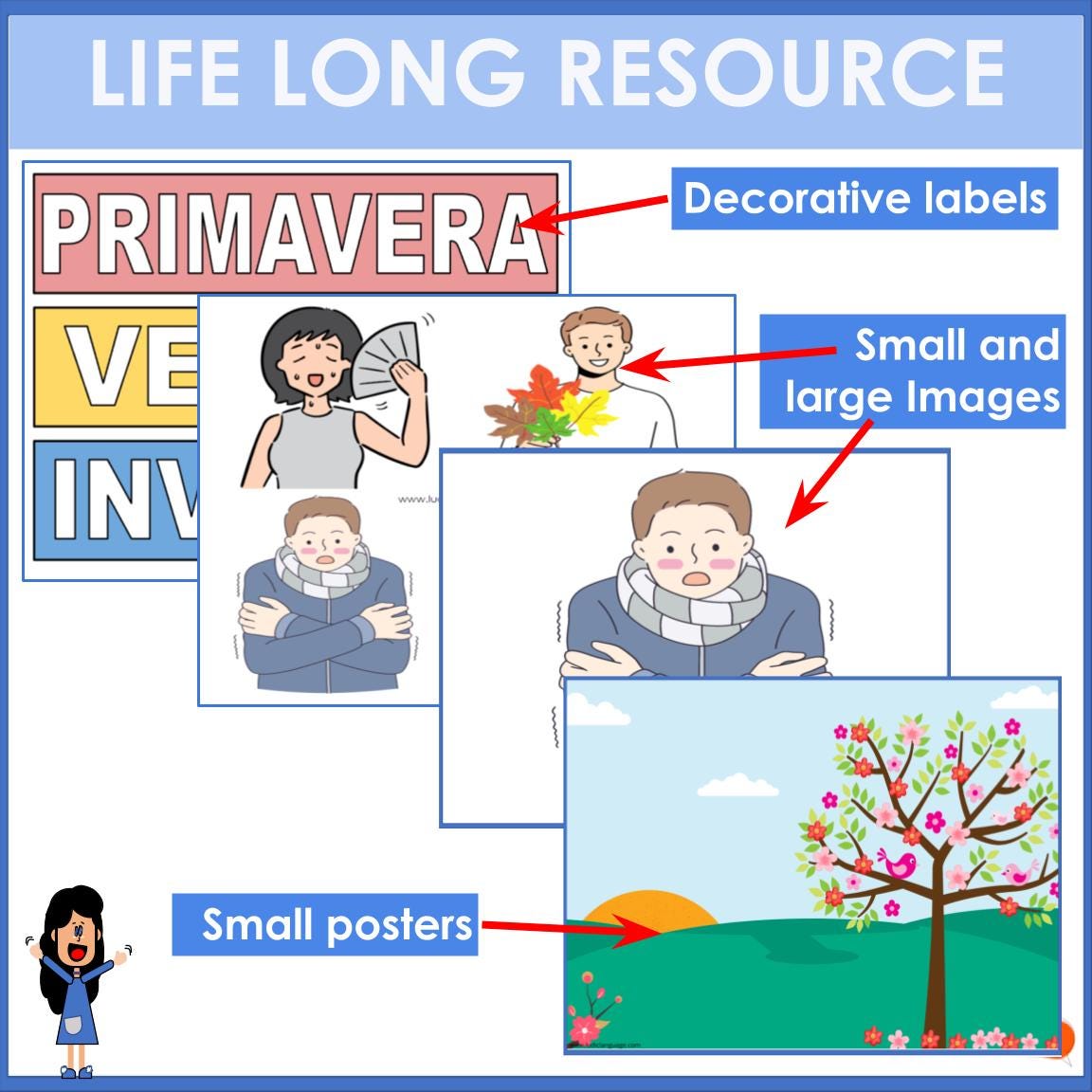 Spanish 4 Seasons Printable - Etsy