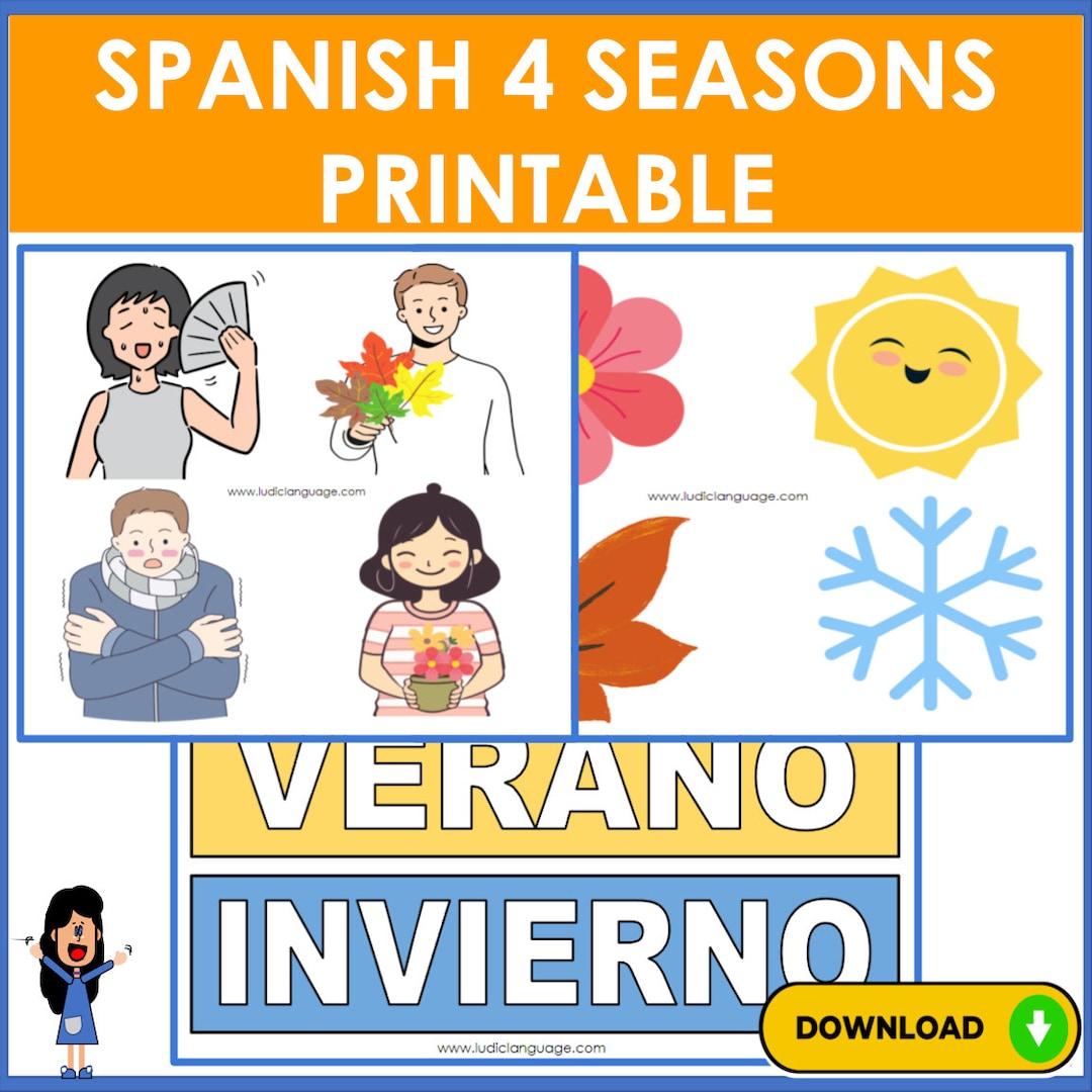 Spanish 4 Seasons Printable - Etsy