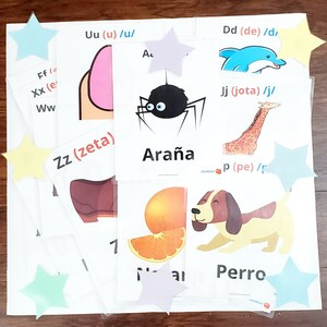 Spanish Alphabet- Name and Sound - Etsy