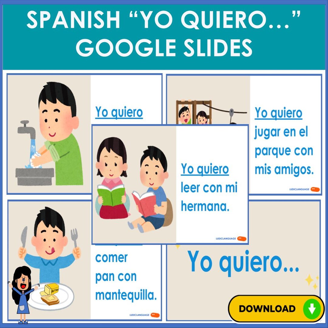 Spanish Google Slides Yo Quiero... - Etsy