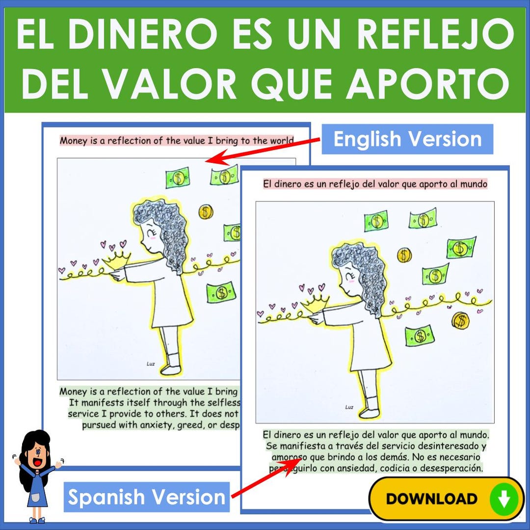Spanish Growth Mindset - El Dinero Es Un Reflejo Del Valor Que Aporto ...