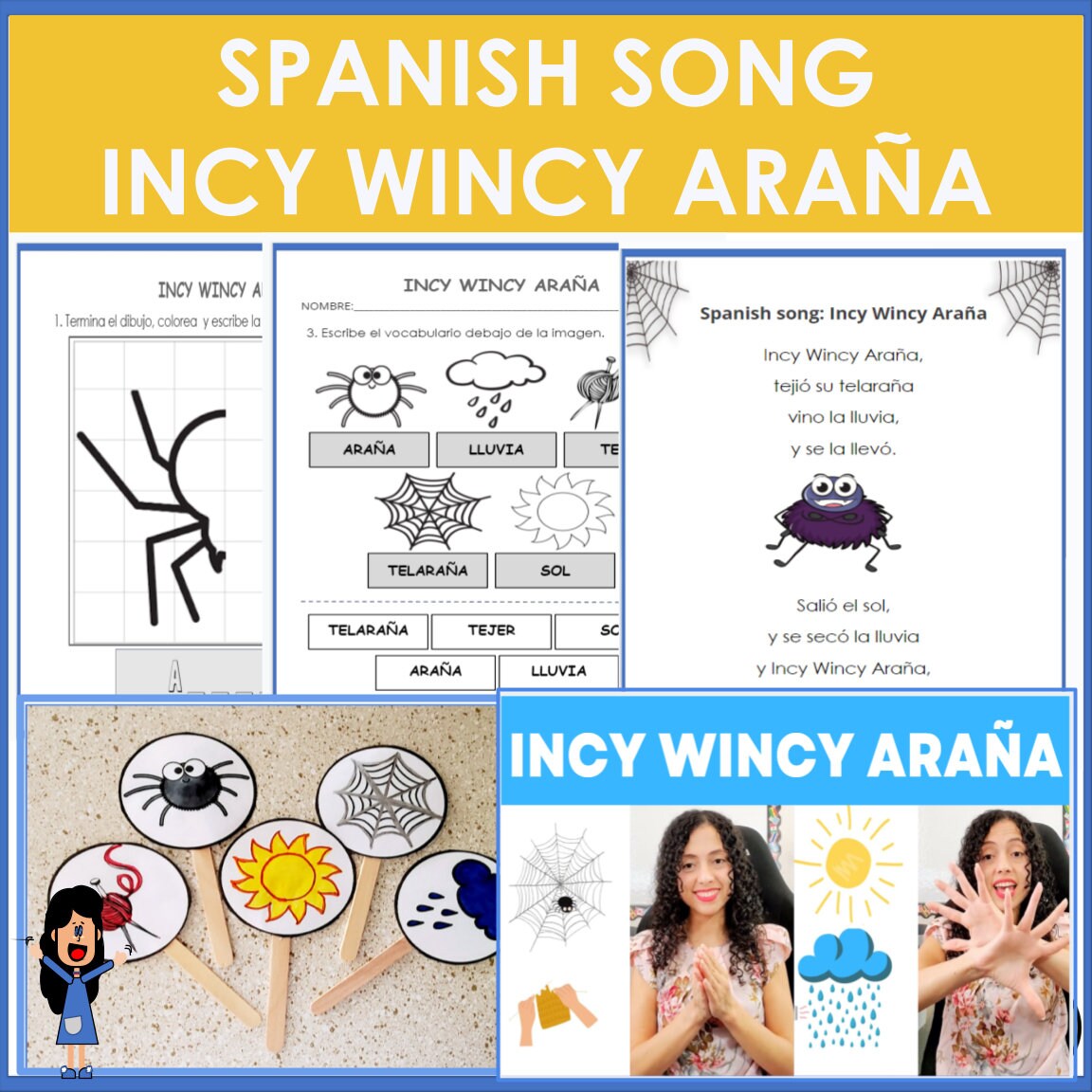 Spanish Song Incy Wincy Araña - Etsy