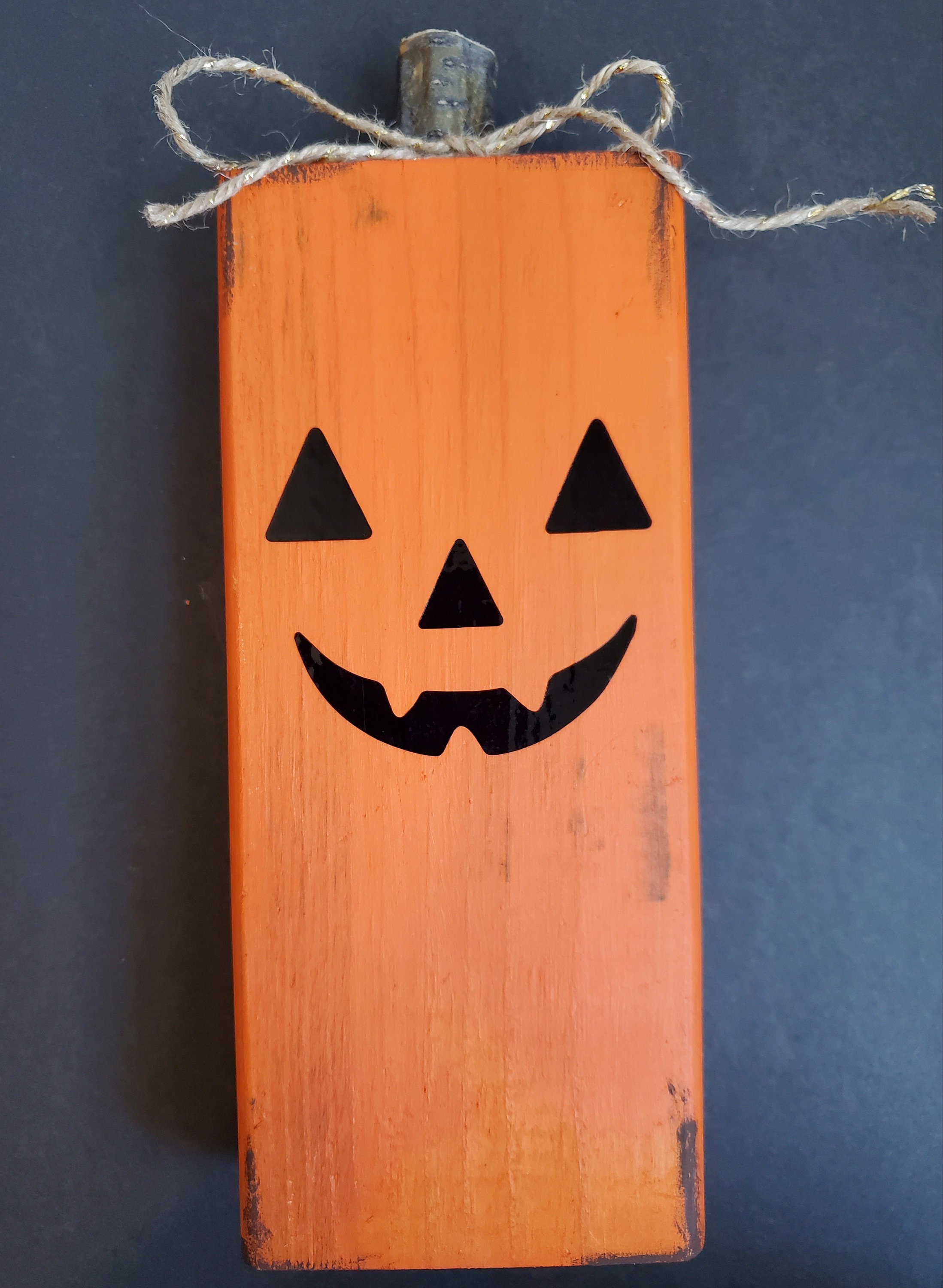 Halloween Pumpkin Blocks Halloween Decor Fall Decor - Etsy