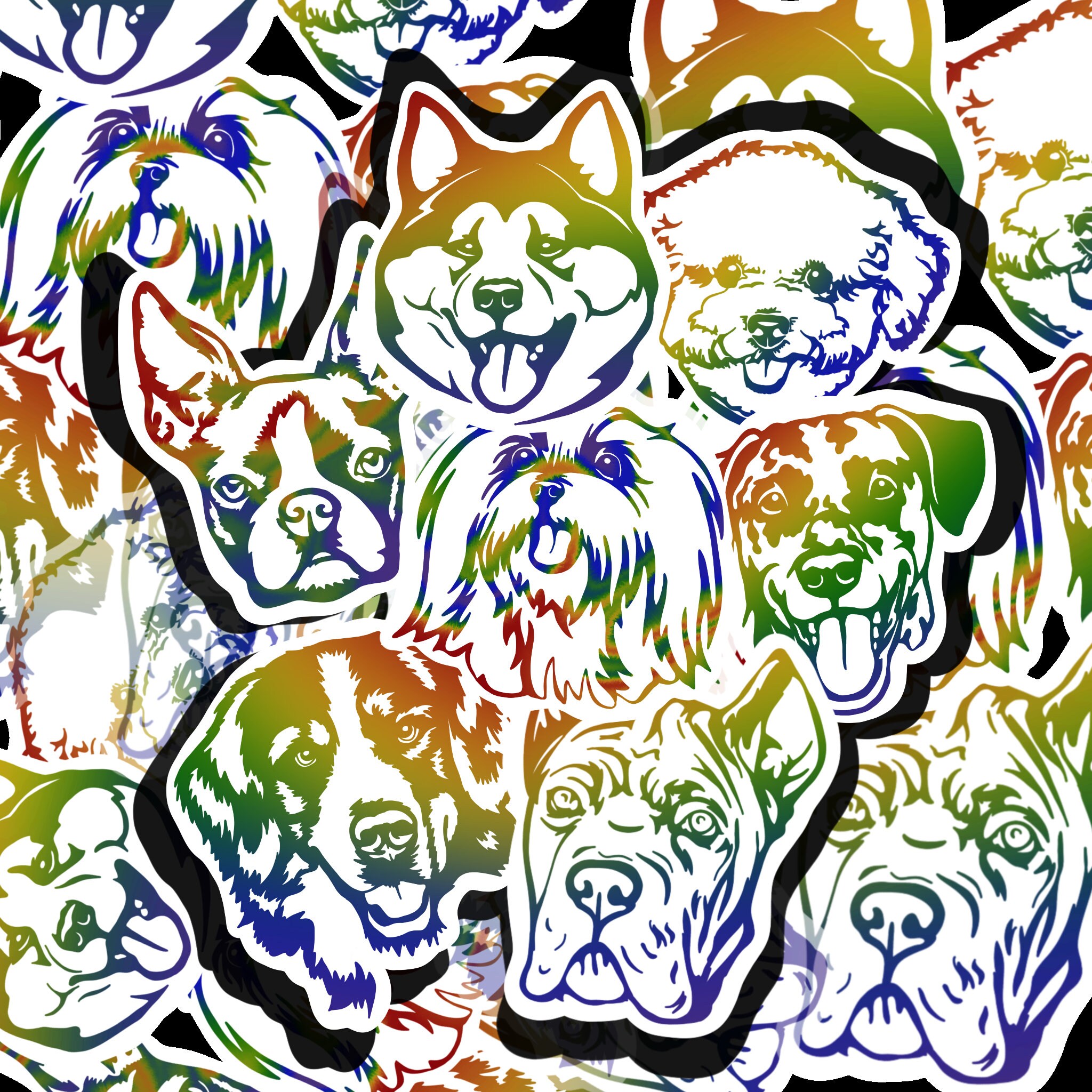 Dog Breed Stickers Dog Stickers Waterbottle Sticker Laptop | Etsy