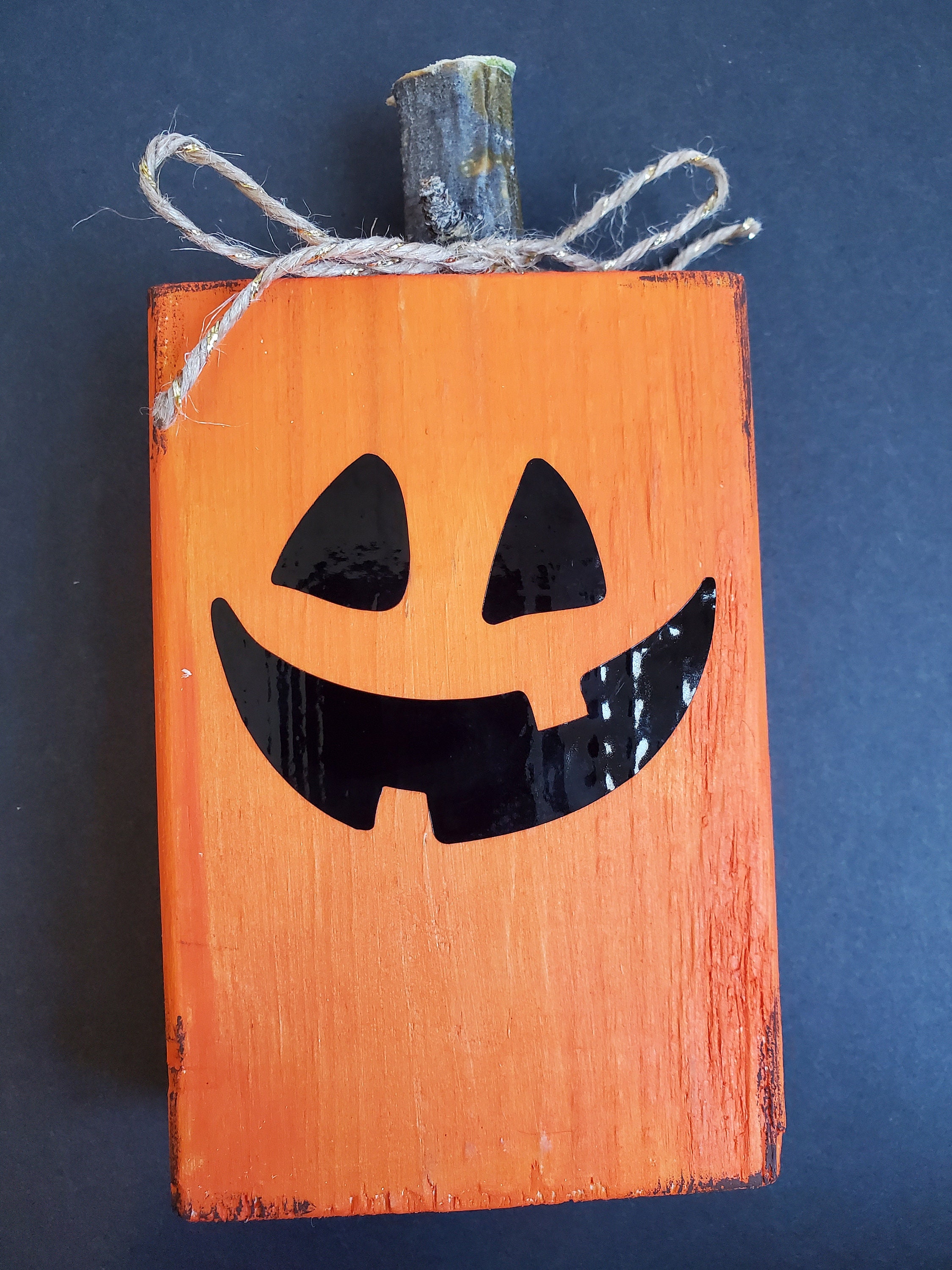 Halloween Pumpkin Blocks Halloween Decor Fall Decor - Etsy