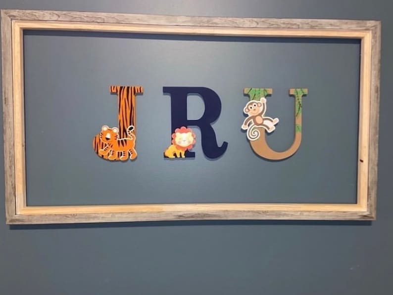 Jungle Theme Hand Painted Letters - Etsy