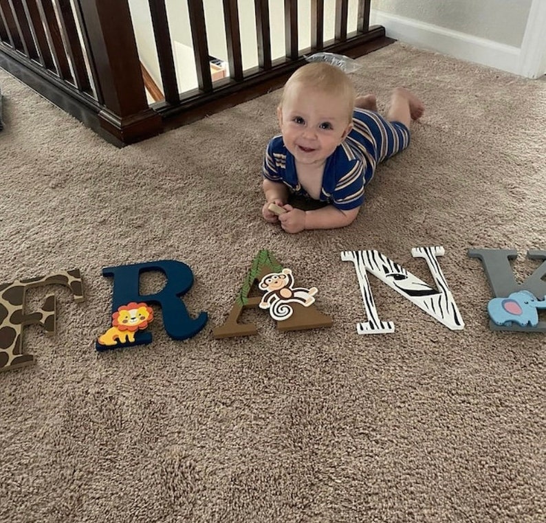 Safari Theme Hand Painted Letters | Etsy