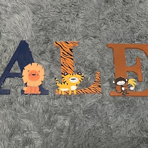 Jungle Theme Hand Painted Letters - Etsy