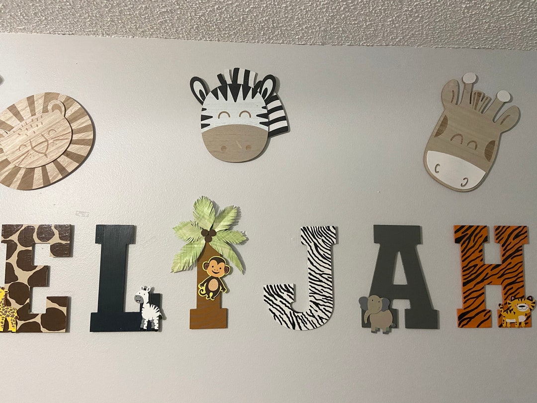 Safari Theme Hand Painted Letters - Etsy