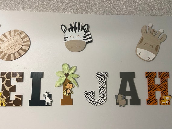 Safari Theme Hand Painted Letters | Etsy