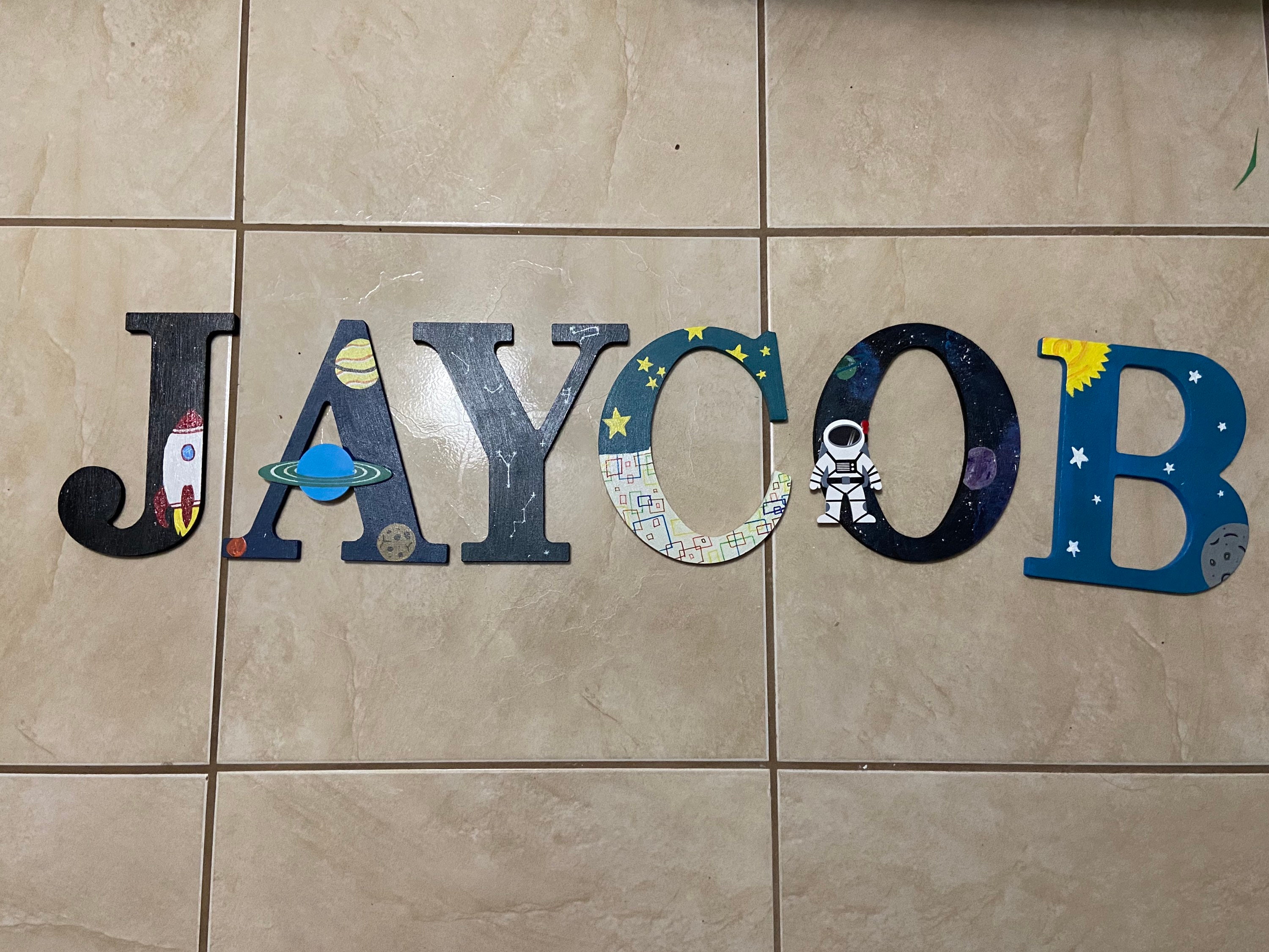 Space Themed Letters - Etsy