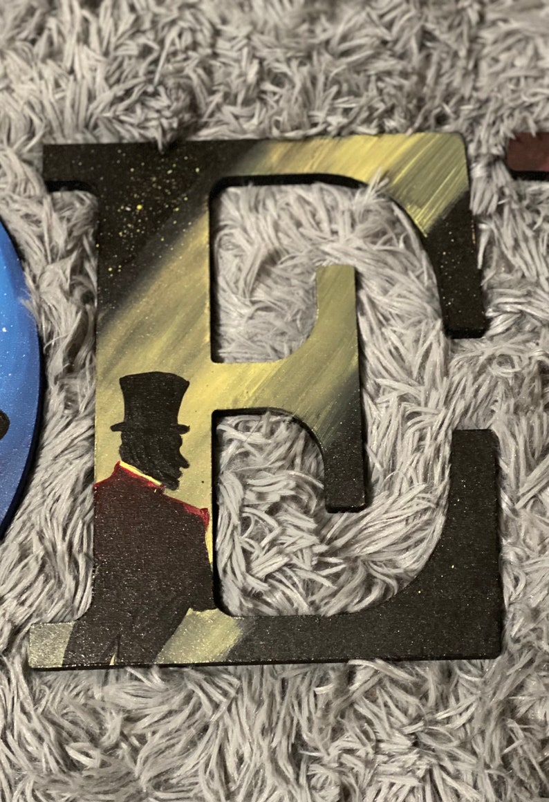 Greatest Showman Hand Painted Theme Letters | Etsy