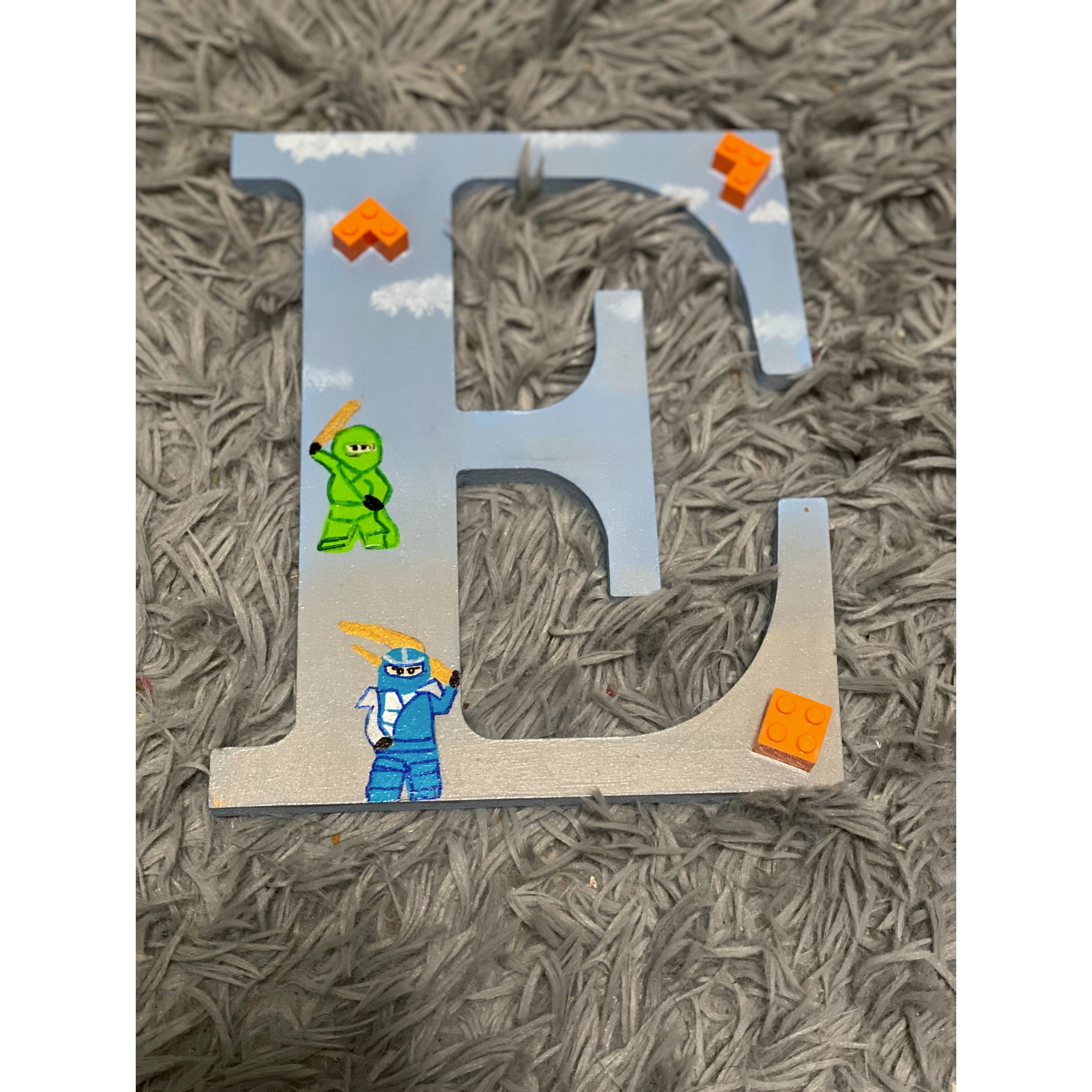 Ninja Theme Building Block Letters | Etsy