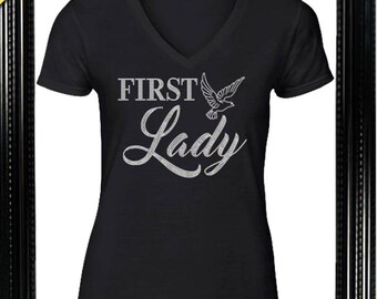 First Lady Rhinestone Bling Shirt First Lady Bling T Shirt - Etsy