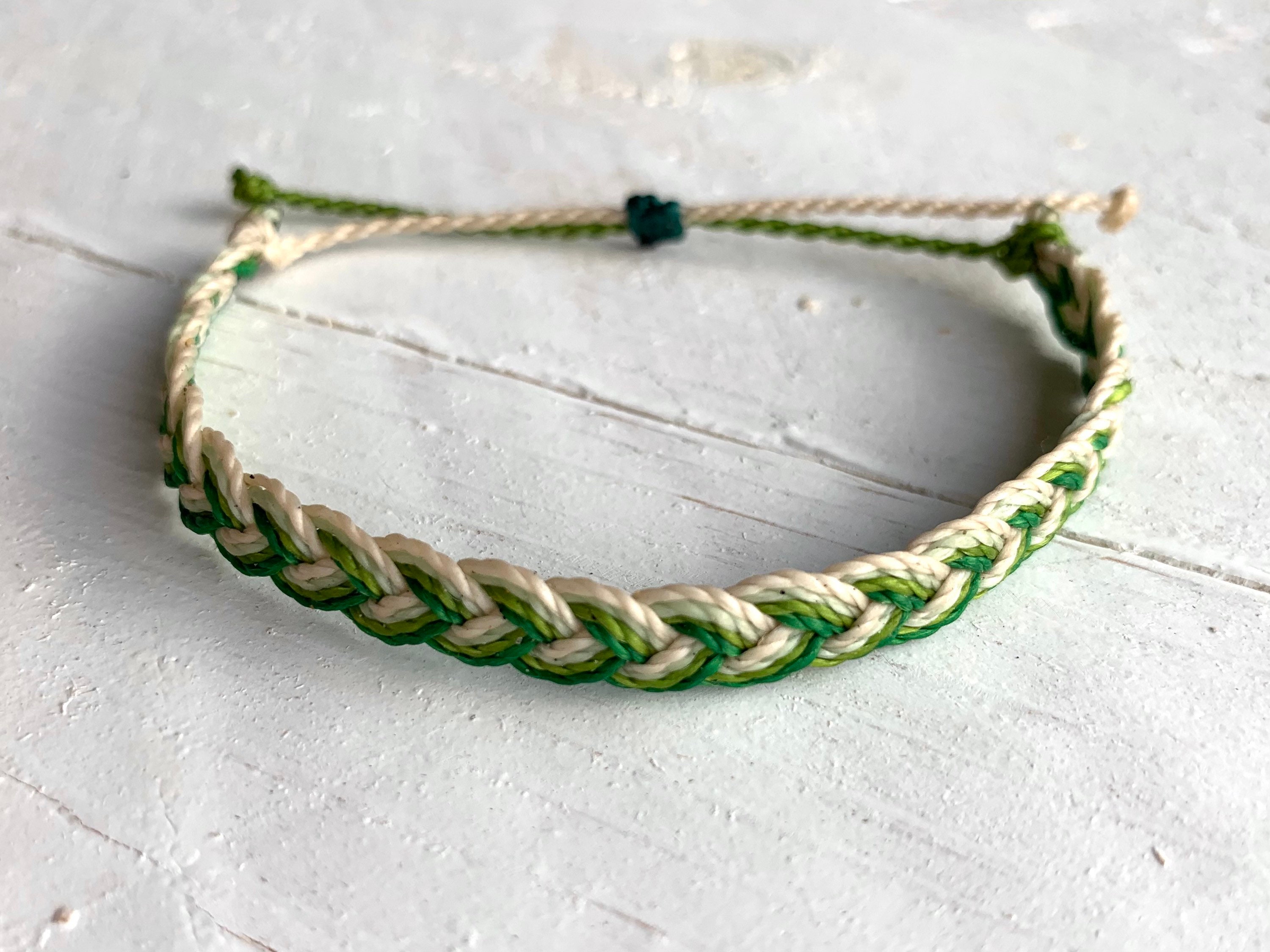 Color Melt Braid Waxed Cord Stackable String Bracelet | Etsy