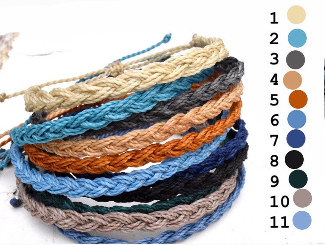 Basic Collection Braided Waxed Cord String Bracelets - Etsy